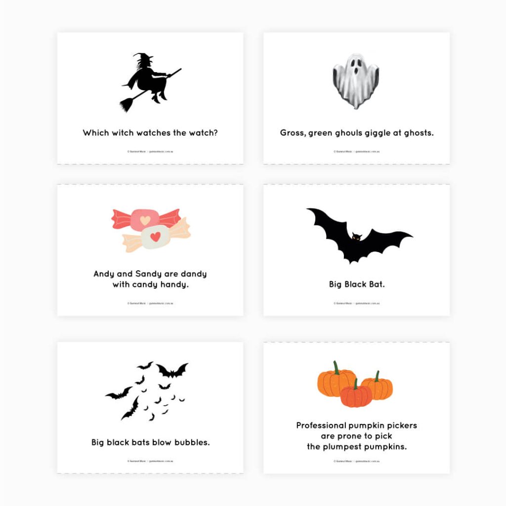 Halloween Tongue Twisters - Gumnut Music