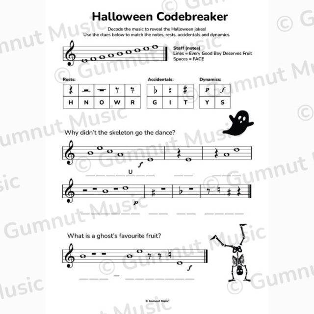 Halloween Codebreaker - FREE Download | Gumnut Music